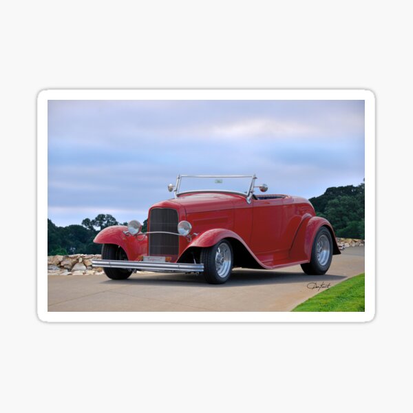"1932 Ford 'Classic Hot Rod' Roadster" Sticker for Sale by DaveKoontz ...