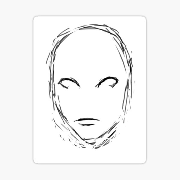 "Blank Face" Sticker by JackiC | Redbubble