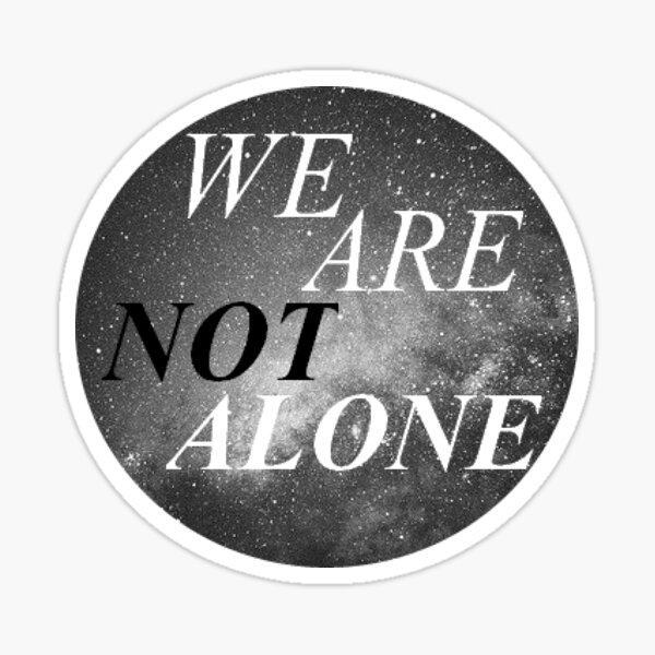 "Alone?" Sticker for Sale by vforvery | Redbubble
