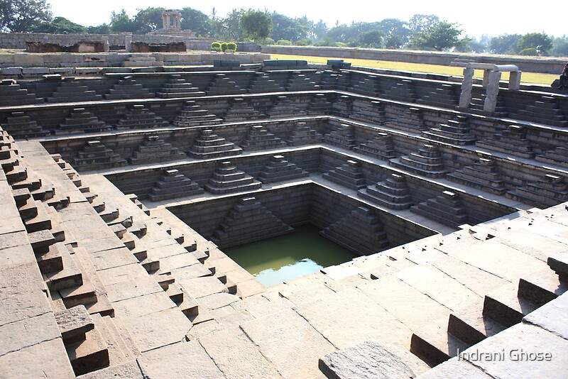 "Step Well at Hampi" by Indrani Ghose | Redbubble