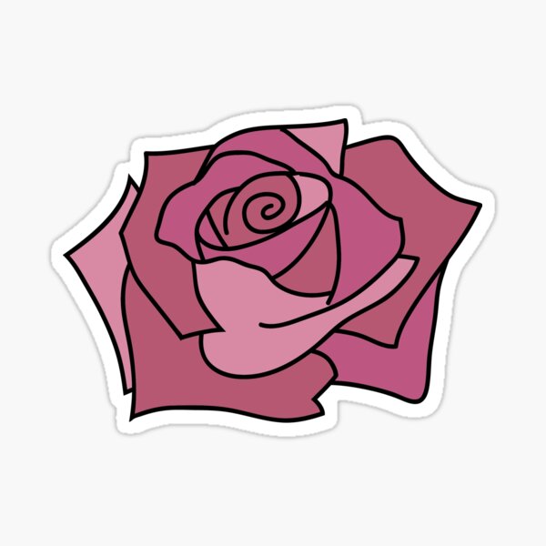 "Pink Rose" Sticker for Sale by eescvc | Redbubble