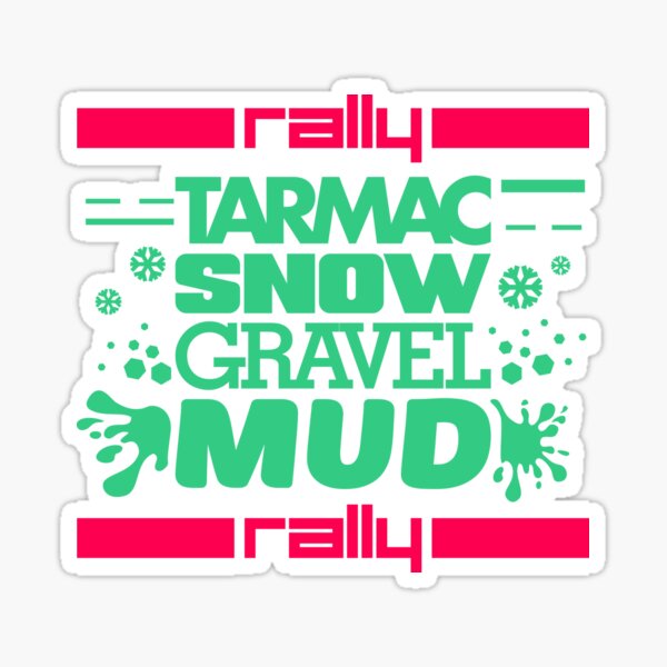 "Rally – tarmac snow gravel mud (7)" Sticker for Sale by PlanDesigner ...