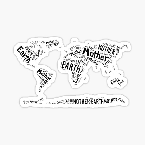 "Mother Earth Map" Sticker for Sale by truefellowship | Redbubble