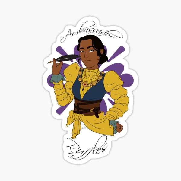 "Ambassador Ruffles" Sticker by DragonoftheDark | Redbubble