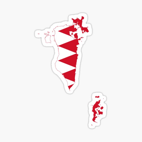 "Bahrain Flag Map" Sticker for Sale by abbeyz71 | Redbubble