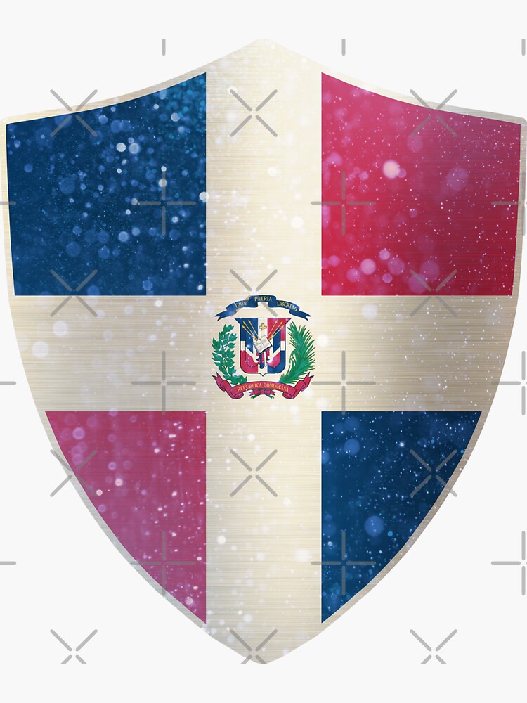 "Dominican Flag Shield" Sticker for Sale by ockshirts | Redbubble