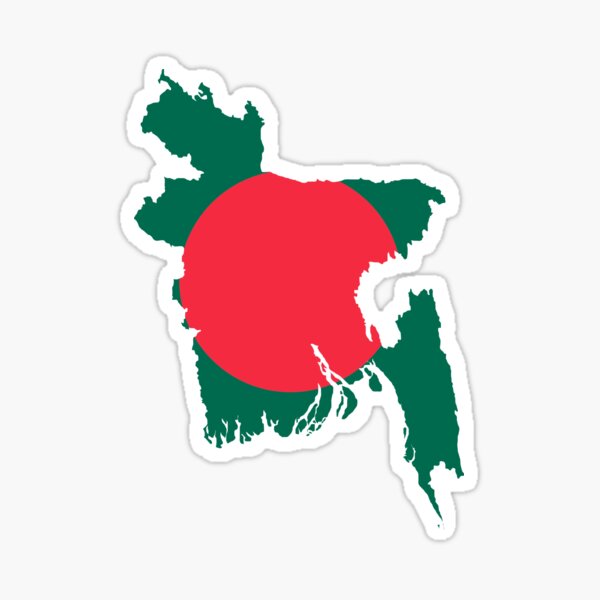 "Flag Map of Bangladesh " Sticker for Sale by abbeyz71 | Redbubble
