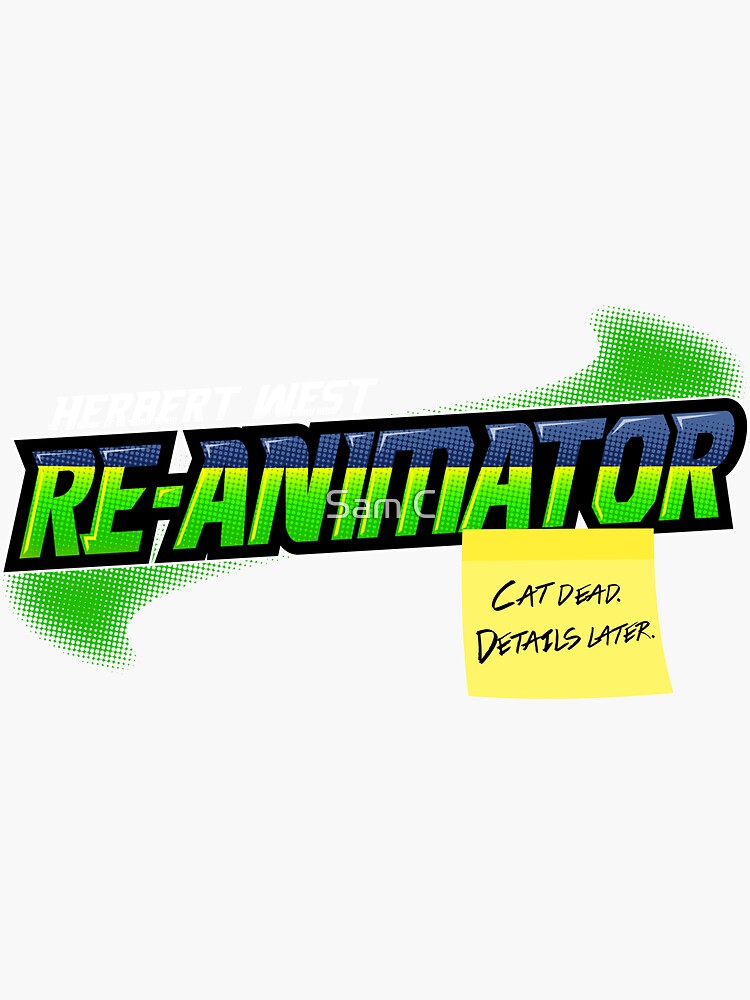 "Re-animator Logo" Sticker for Sale by Sam C | Redbubble
