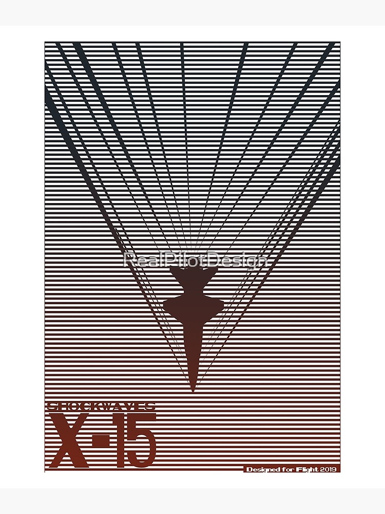 "Shockwave X-15 | Retro Supersonic Airplane Art" Poster by ...