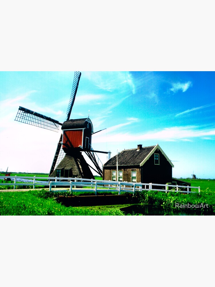 "DUTCH WINDMILLS 04" Sticker by RainbowArt | Redbubble
