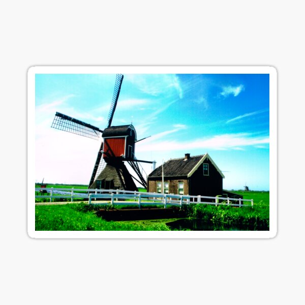 "DUTCH WINDMILLS 04" Sticker by RainbowArt | Redbubble
