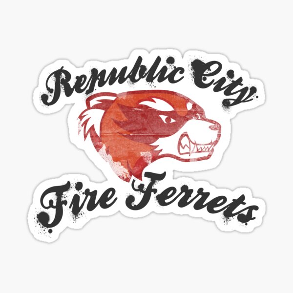 "Fire Ferrets Street Shirt" Sticker for Sale by dfragrance | Redbubble
