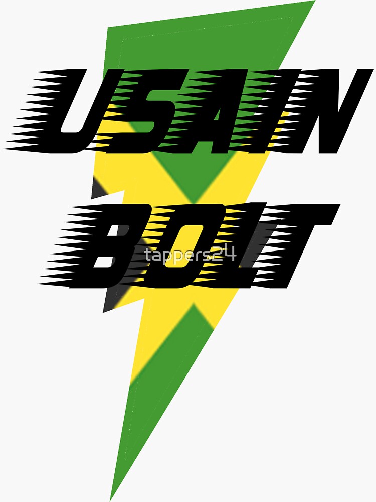 "Usain Bolt!" Sticker for Sale by tappers24 | Redbubble