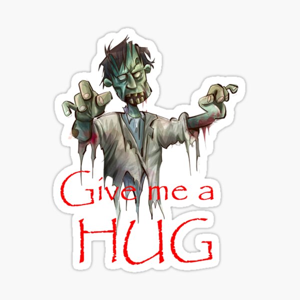 "Zombie Hug" Sticker for Sale by jballico | Redbubble