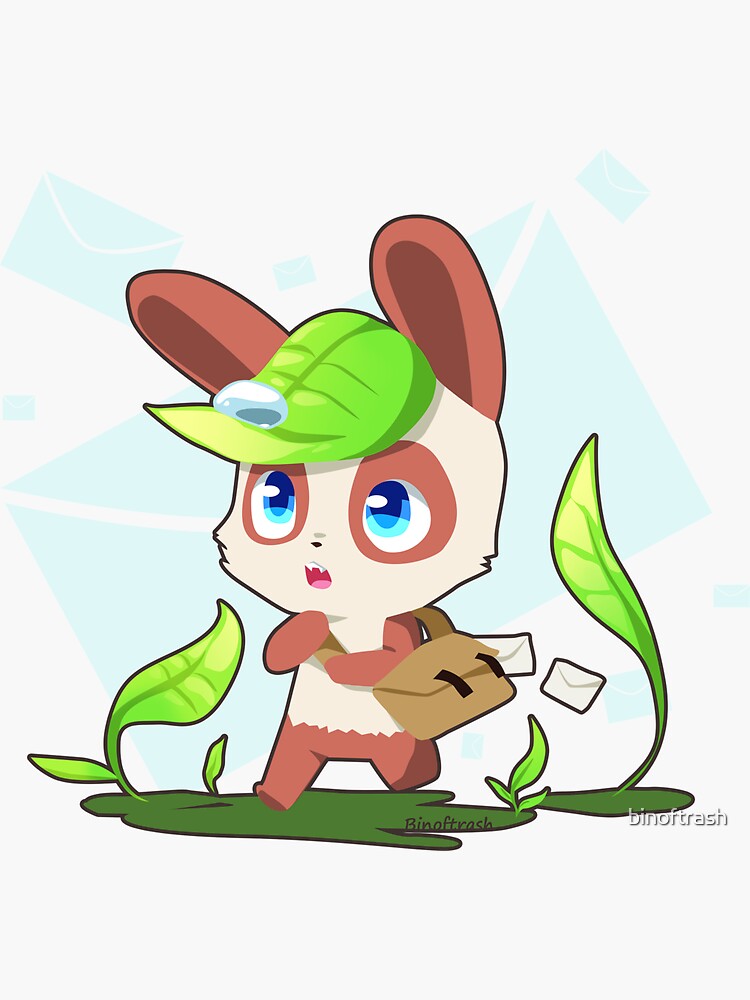 "Panda Bunny Messenger" Sticker for Sale by binoftrash | Redbubble