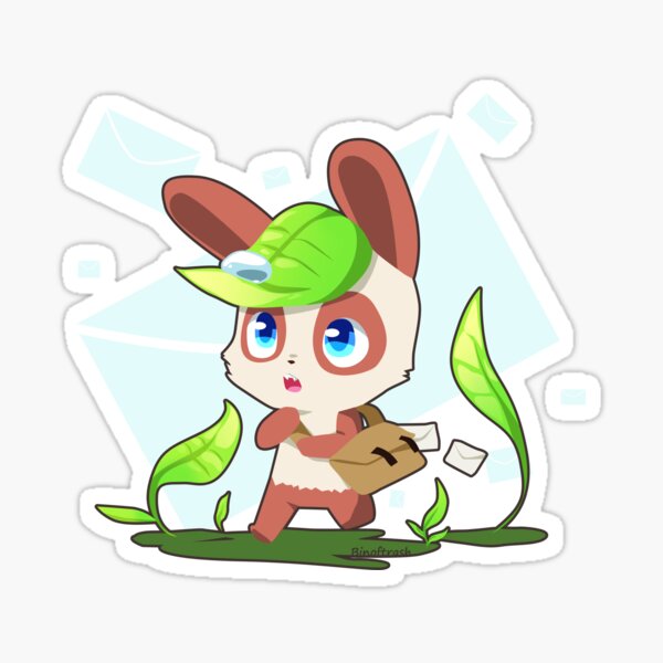 "Panda Bunny Messenger" Sticker for Sale by binoftrash | Redbubble