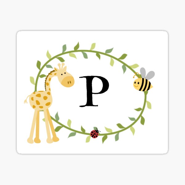 "Nursery Letters P" Sticker by mezzilicious | Redbubble