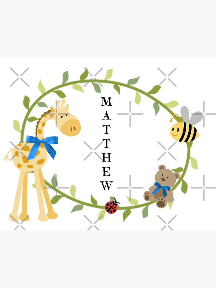 "Matthew - Nursery Names" Sticker by mezzilicious | Redbubble