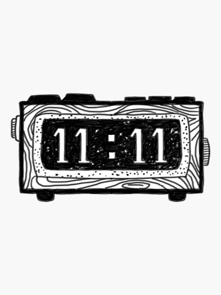 "11:11" Sticker for Sale by andreiaa | Redbubble