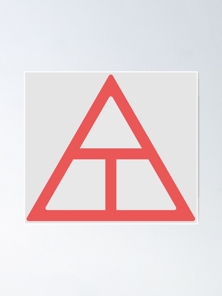 "Red Triangle Sticker" Poster by nolan9917 | Redbubble