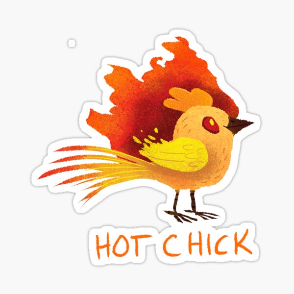 "Hot Chick" Sticker for Sale by BriMercedes | Redbubble
