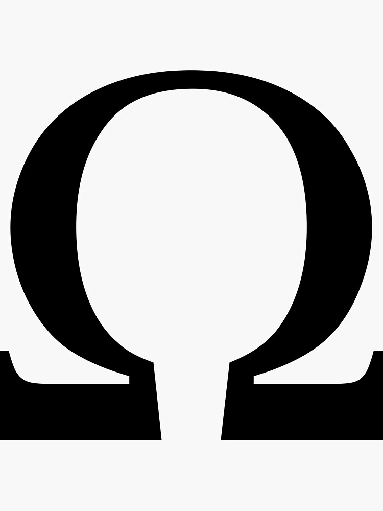 "Omega Symbol " Sticker for Sale by FreshThreadShop | Redbubble