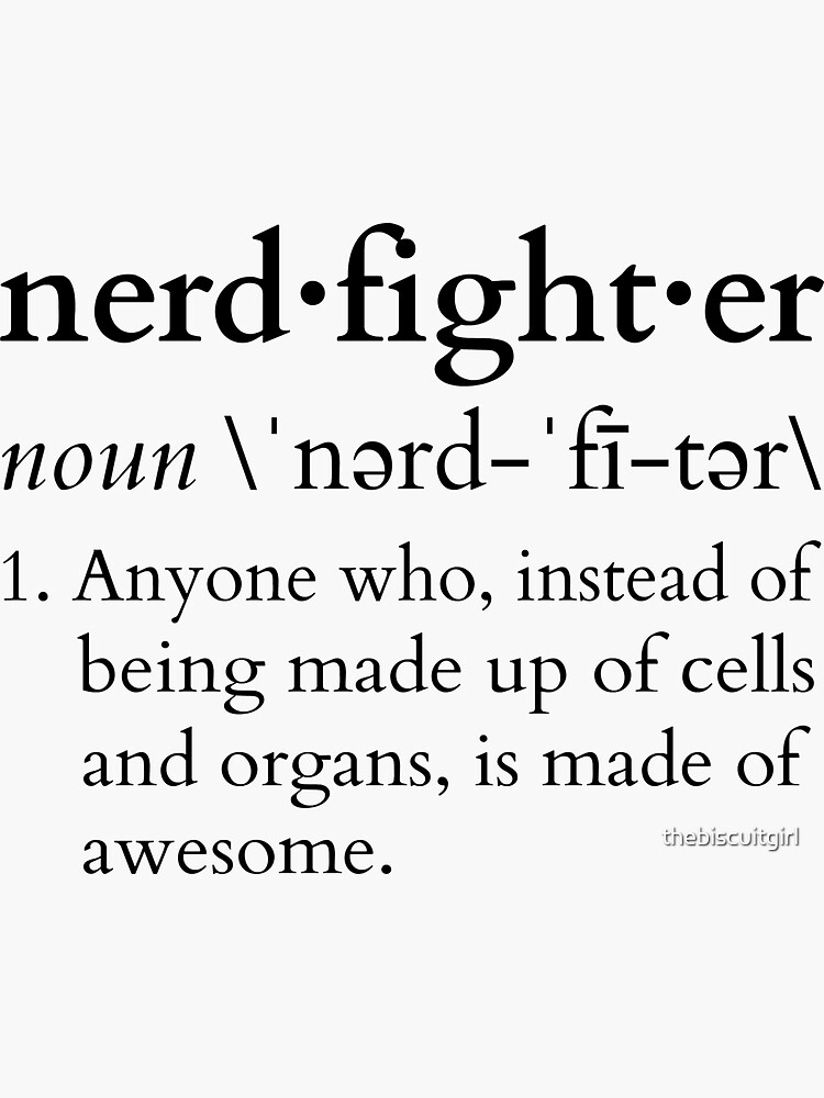 "Nerdfighter?" Sticker for Sale by thebiscuitgirl | Redbubble