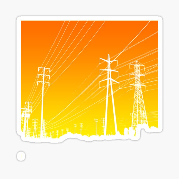 "Powerlines" Sticker for Sale by styleuniversal | Redbubble