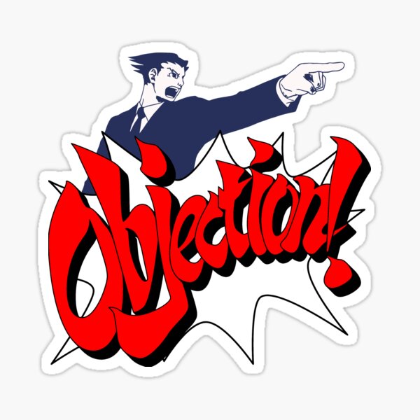 "Objection" Sticker for Sale by JDNoodles | Redbubble