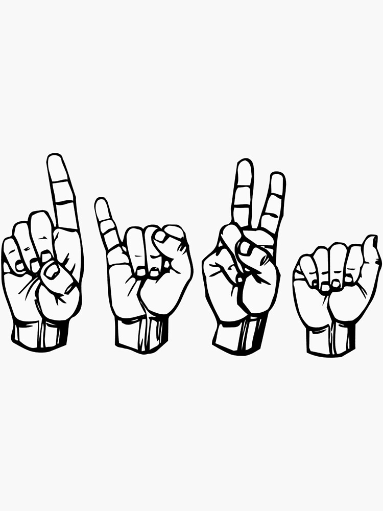 "Diva - American Sign Language " Sticker for Sale by Kliethermes28 ...