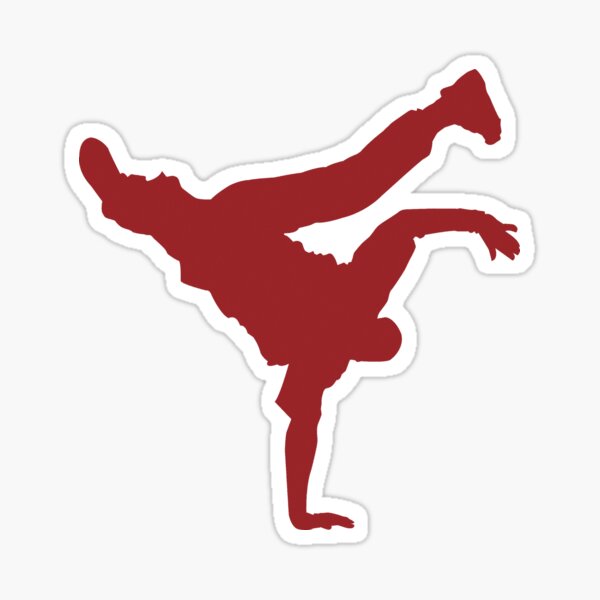 "BBOY pose red" Sticker by styleuniversal | Redbubble