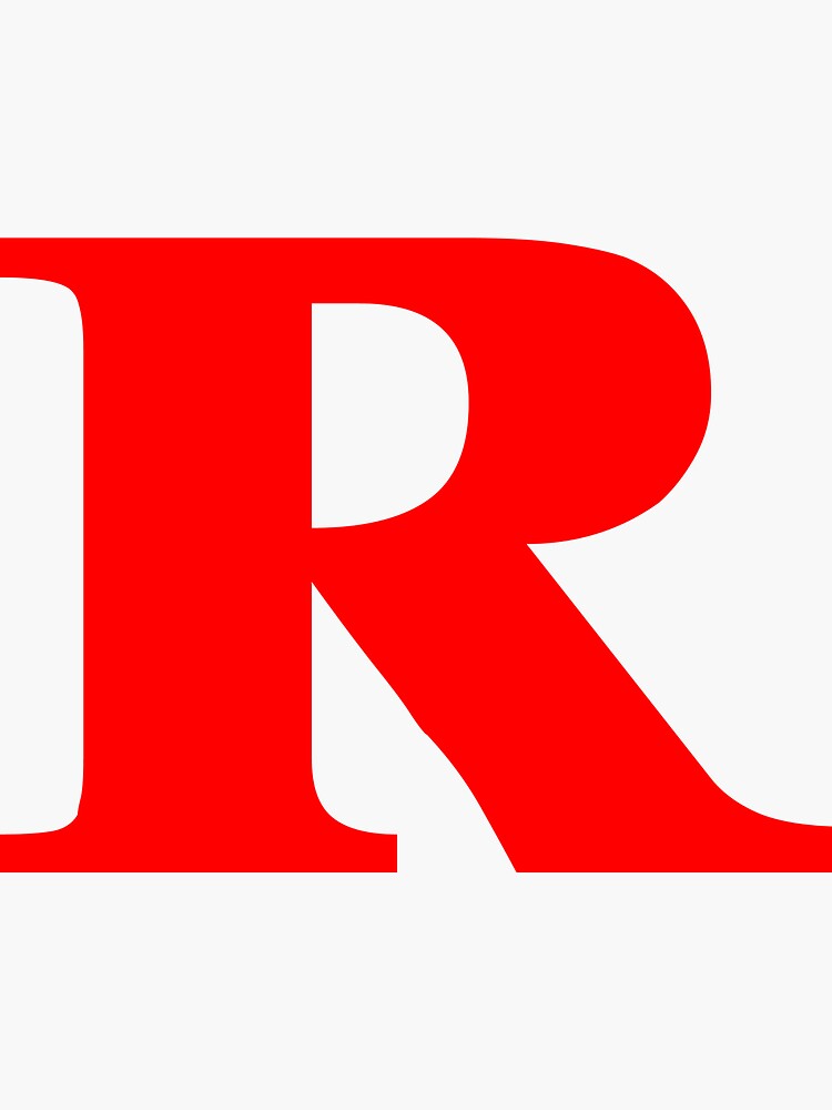 "Rated R Red Ink" Sticker by FreshThreadShop | Redbubble