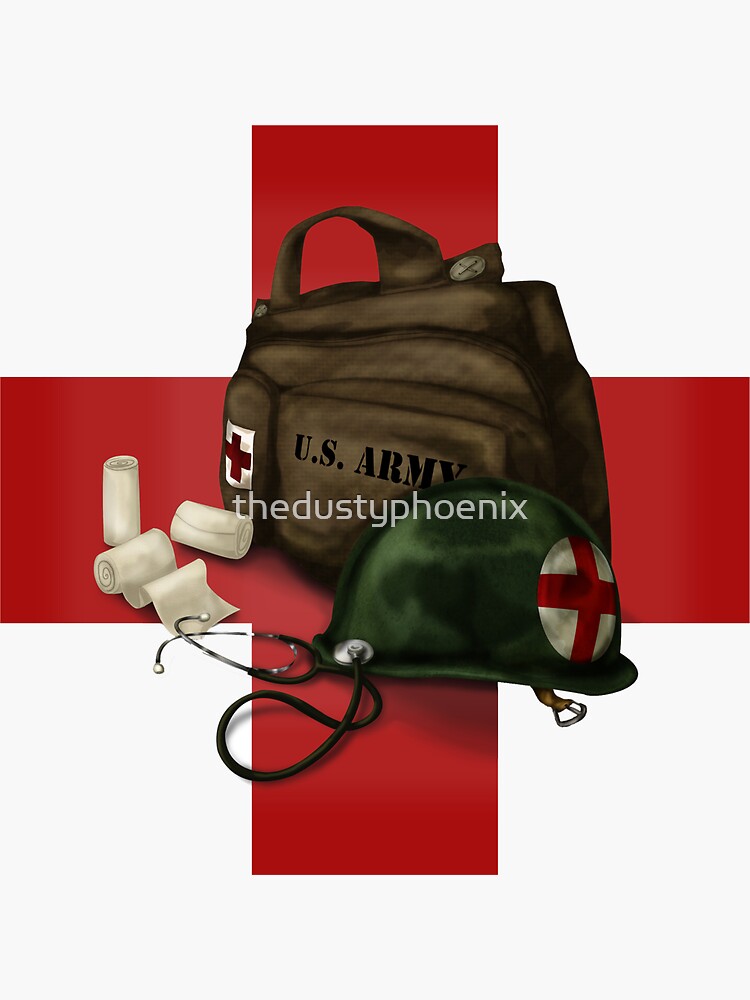 "Army Medic" Sticker for Sale by thedustyphoenix | Redbubble