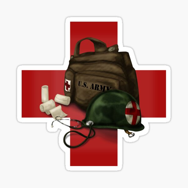"Army Medic" Sticker for Sale by thedustyphoenix | Redbubble