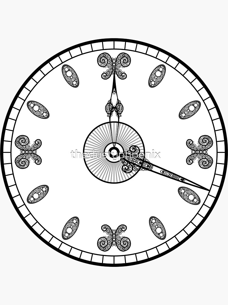 "Clock Face" Sticker for Sale by thedustyphoenix | Redbubble