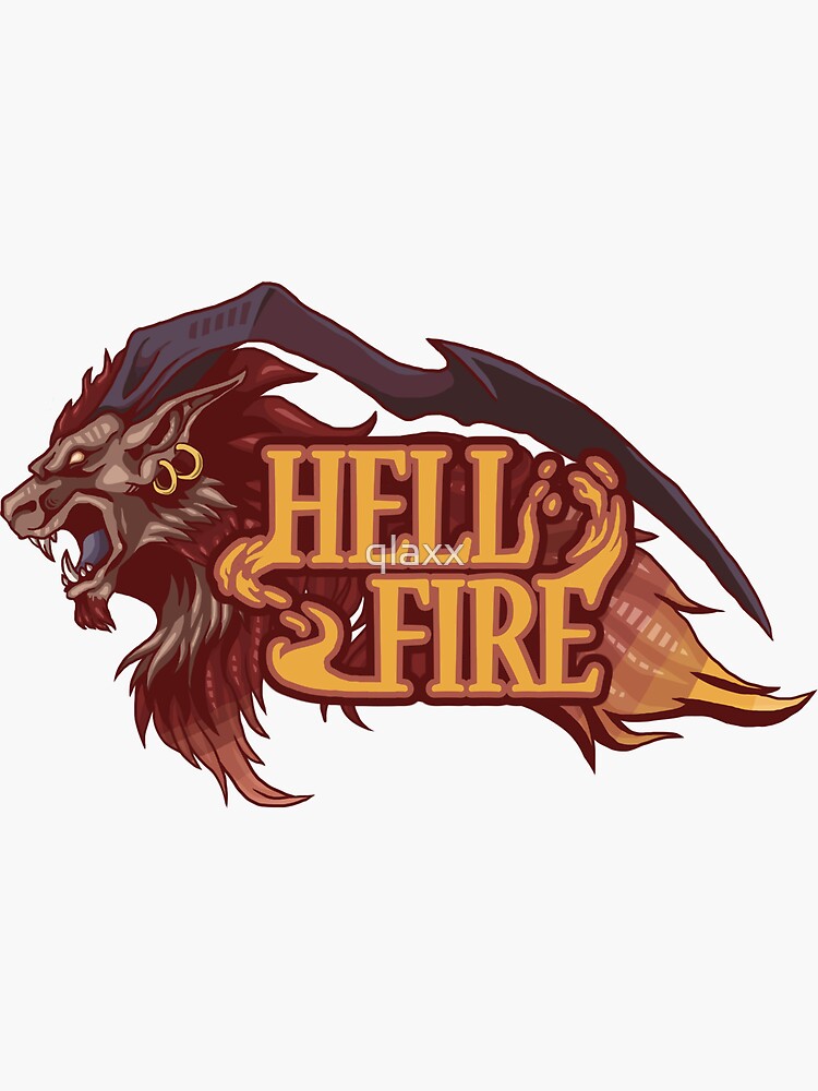 "Guardian Force Ifrit: Hell Fire" Sticker by qlaxx | Redbubble