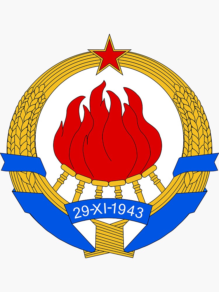 "Socialist Yugoslavia Emblem" Sticker for Sale by charlieshim | Redbubble