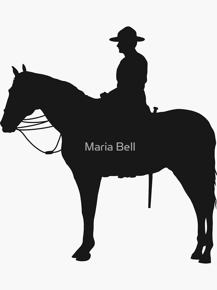 "Canadian Mountie Silhouette" Sticker by mkoudis | Redbubble