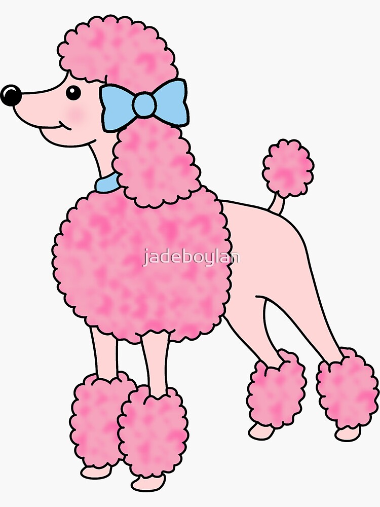 "Pretty Pink Poodle" Sticker for Sale by jadeboylan | Redbubble