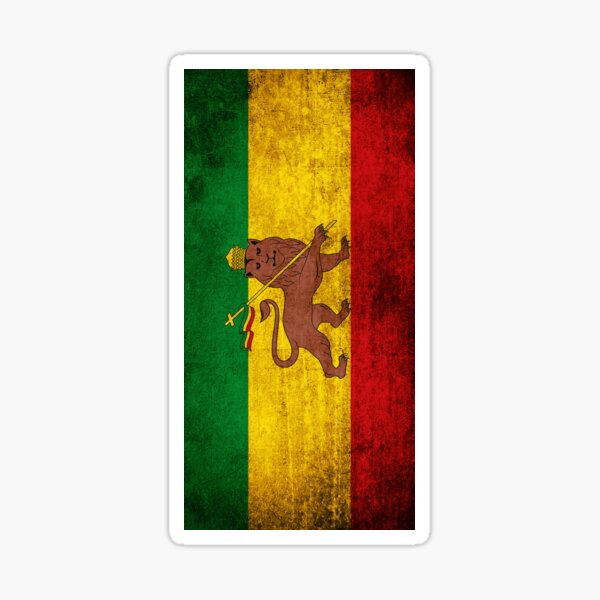 "Vintage Rasta Flag" Sticker by frittata | Redbubble