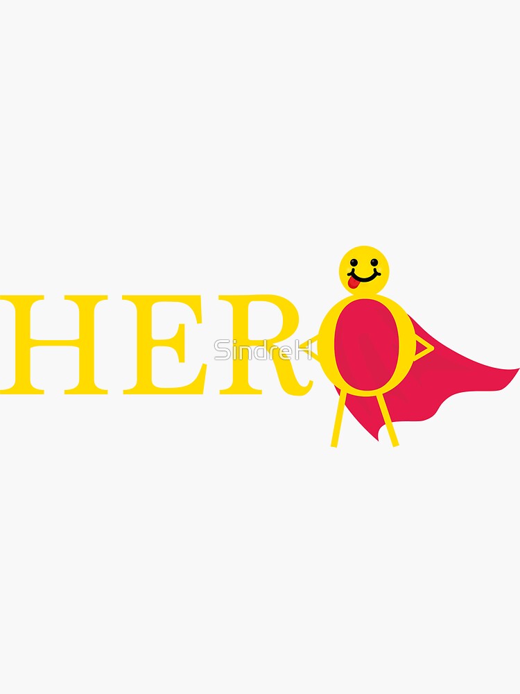"Hero Smiley" Sticker for Sale by SindreH | Redbubble