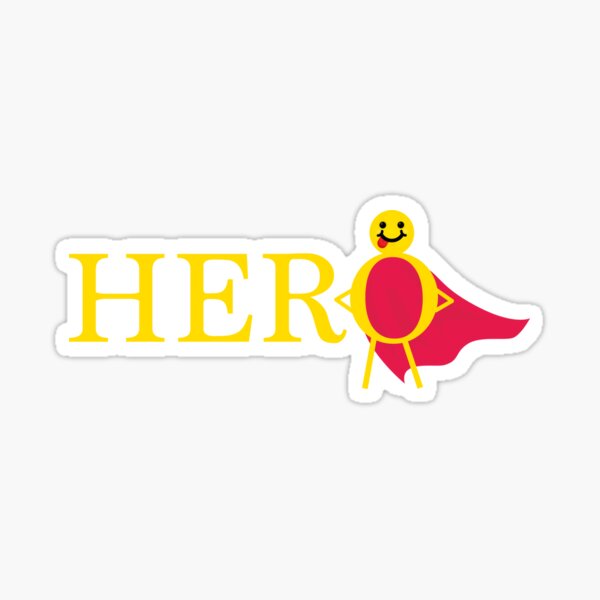 "Hero Smiley" Sticker for Sale by SindreH | Redbubble