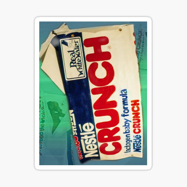 "Crunch bar wrapper" Sticker for Sale by ekturner | Redbubble