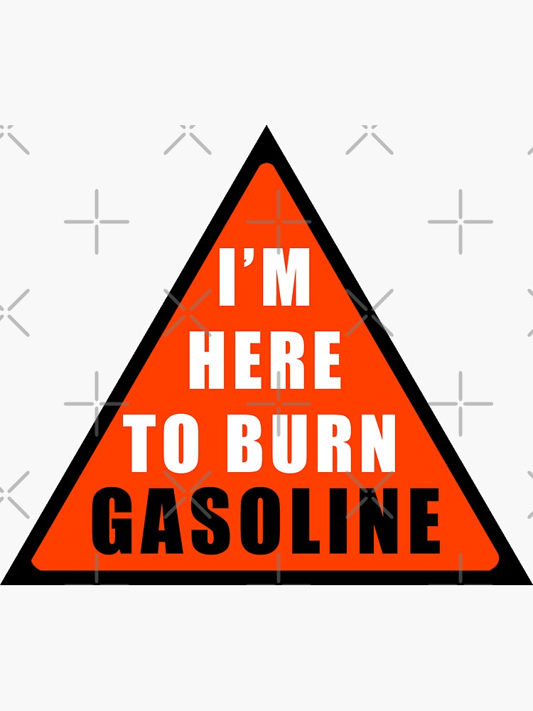 "GASOLINE DANGER STICKER FOR BIKE" Sticker for Sale by VisualAffection ...