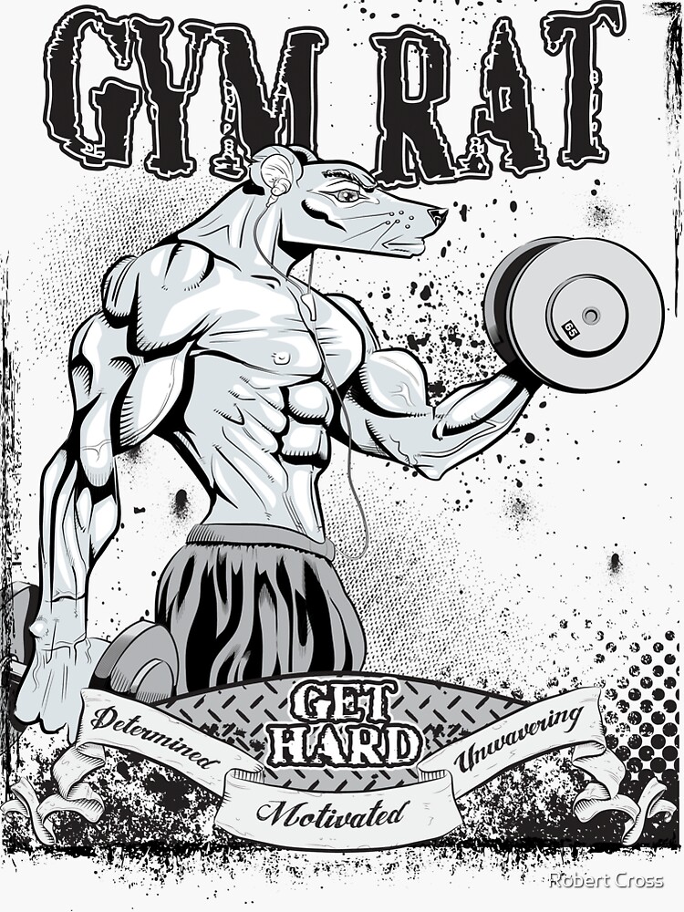 "Gym Rat (Male)" Sticker for Sale by RMan03 | Redbubble