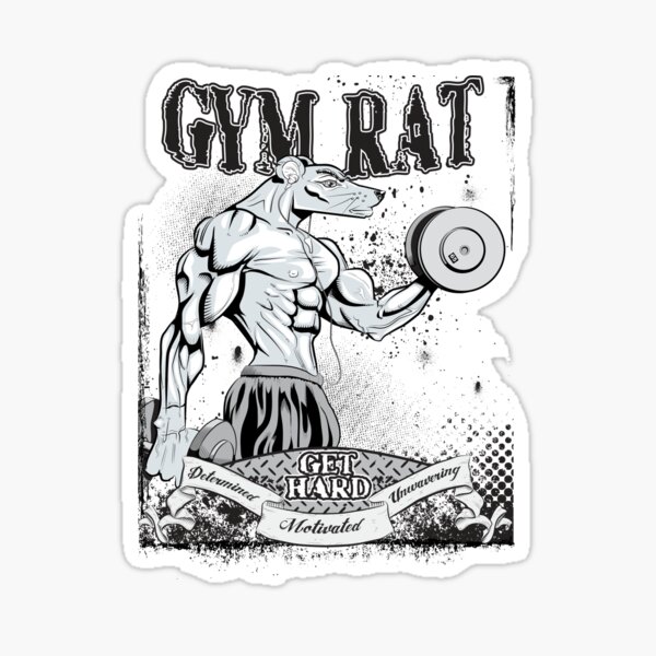 "Gym Rat (Male)" Sticker for Sale by RMan03 | Redbubble