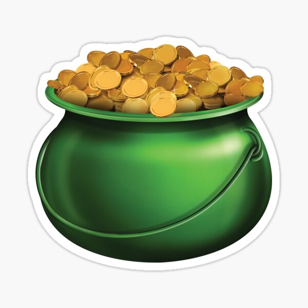 "Irish Pot of Gold" Sticker for Sale by Gotcha29 | Redbubble