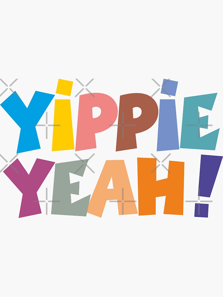 "Yippie Yeah Colours" Sticker for Sale by theshirtshops | Redbubble