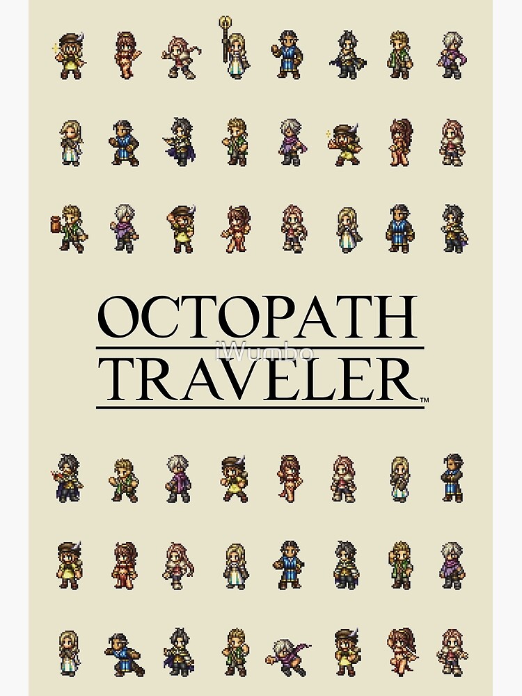"Octopath Traveler Sprites" Poster by iWumbo | Redbubble