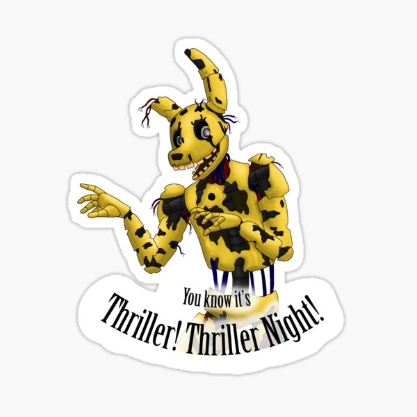 "Springtrap - Thriller FNaF 3 " Sticker for Sale by LoyalBandit1013 ...